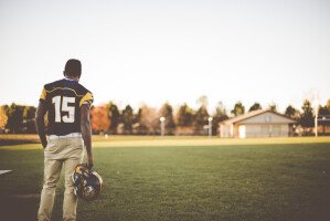 Football Player on Field