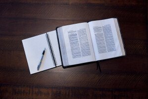 Bible, Notebook & Pen