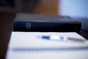 Bible, Notebook & Pen
