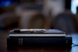Bible, Notebook & Pen