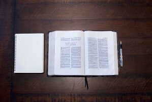 Bible, Notebook & Pen