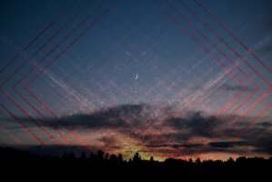 Sky, Moon, Night, Texture