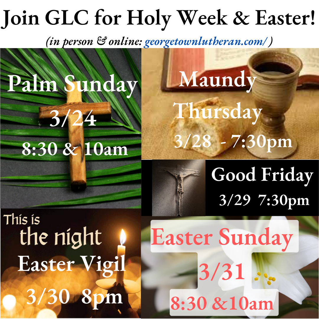 Sundays & Holy Days | Worship | Georgetown Lutheran Church