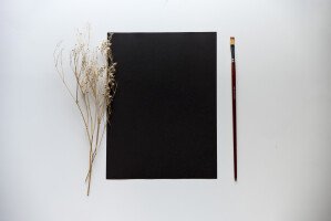 Flatlay Paper Paintbrush