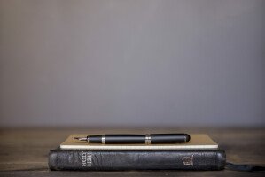 Bible Pen Notebook Flatlay