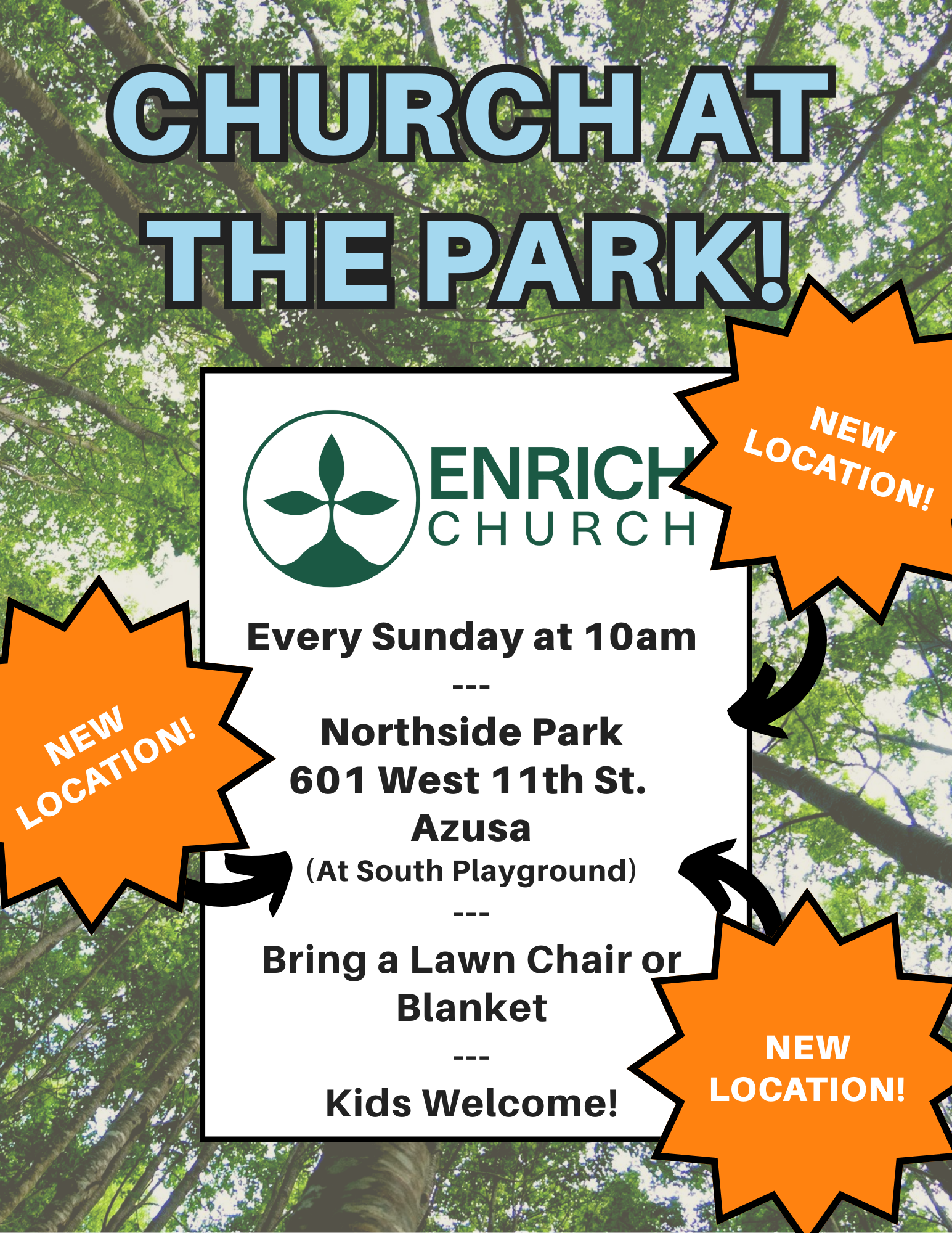 Join us for Church at the Park! | Enrich Church